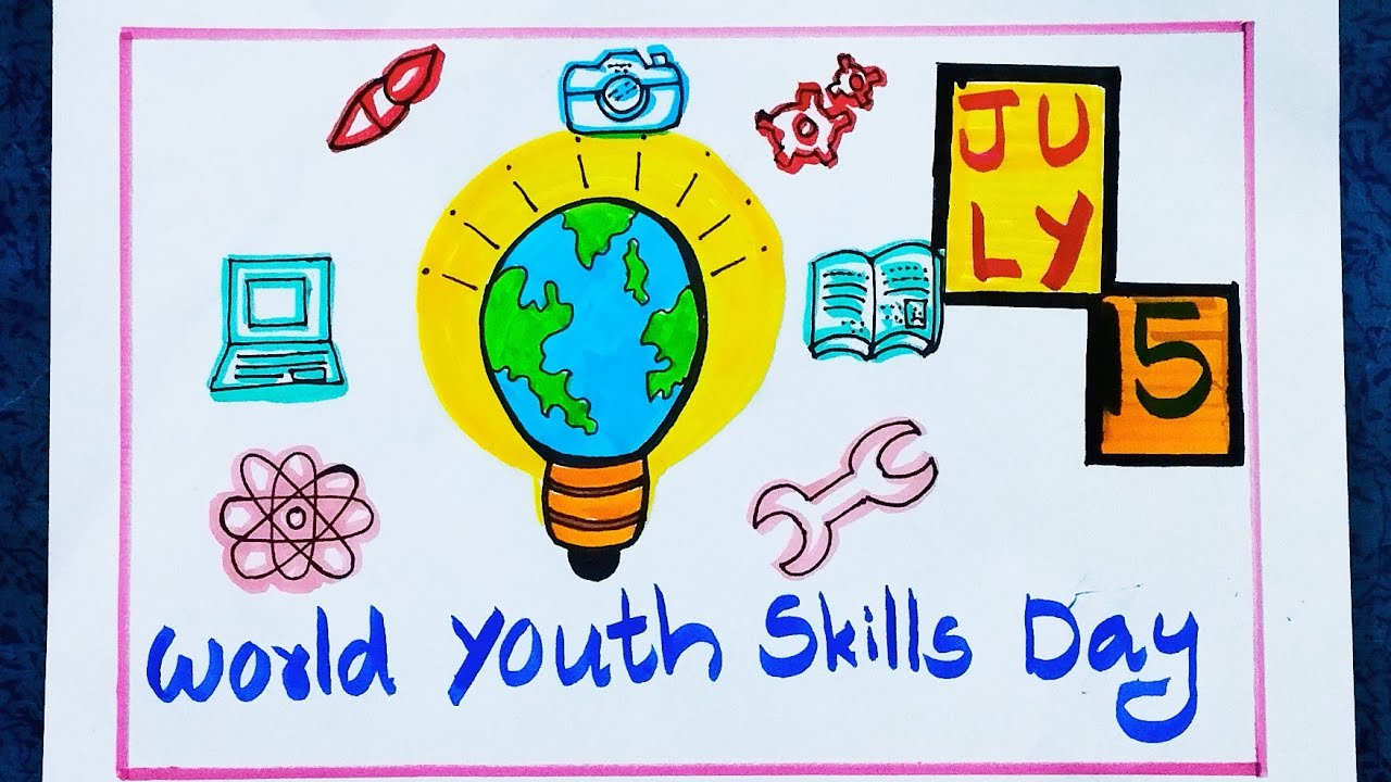 World Youth Skills Day Drawing/ Drawing World Youth Skills Day Poster ...