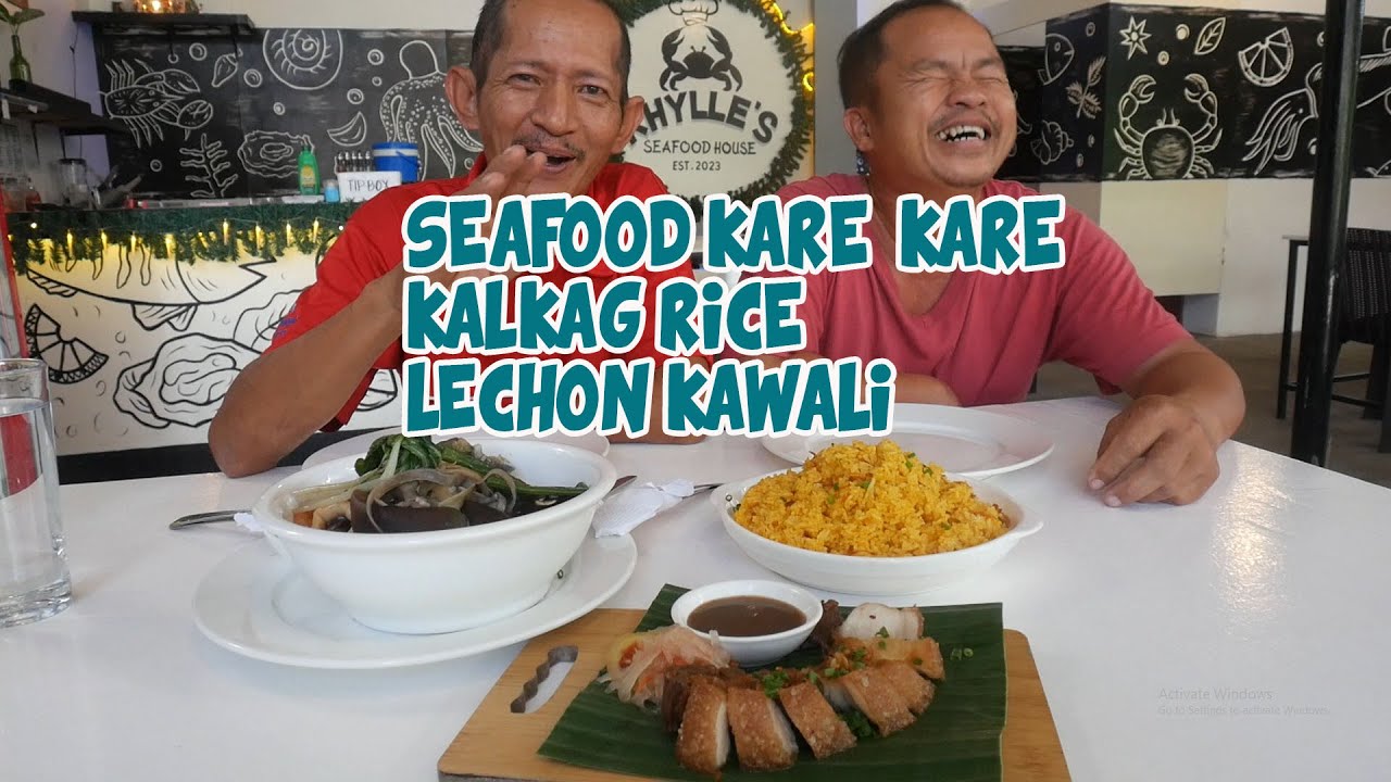 SEAFOODS KARE KARE | KALKAG RICE AT LECHON KAWALI - YouTube