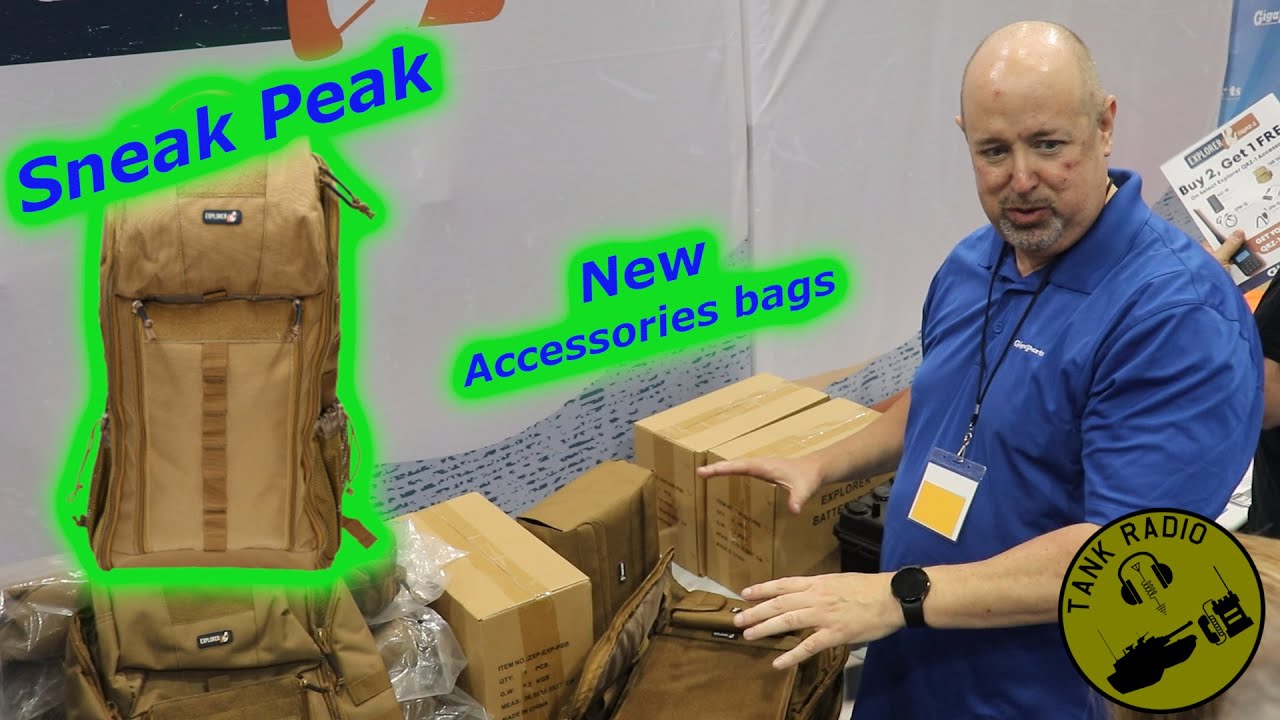 Sneak Peek, New GigaParts Explorer Backpack Accessories bags at Huntsville HamFest - YouTube