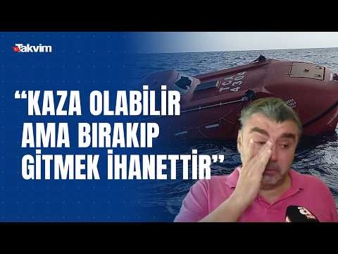 Batan geminin sahibi gözyaşlarına hakim olamadı! \