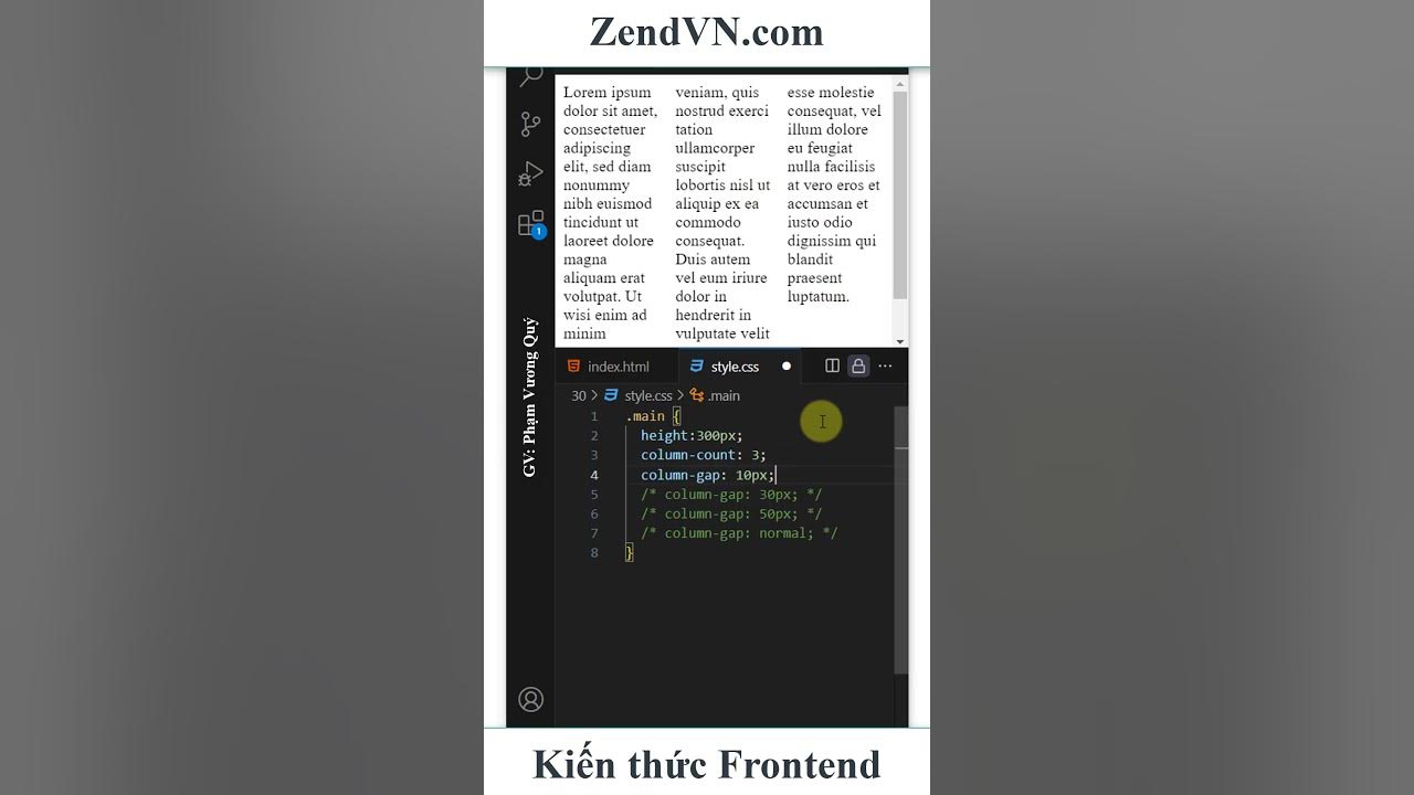 Học Frontend - 30 - Column gap #frontend #hocfrontend #css #html #laptrinh #hoclaptrinh - YouTube