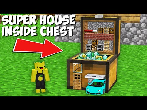 What if I BUILT THE BEST HOUSE INSIDE A CHEST in Minecraft ? NEW SECRET HOUSE !