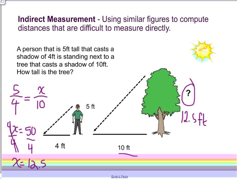 Indirect Measurement Problems Solving Similar Triangles With Indirect