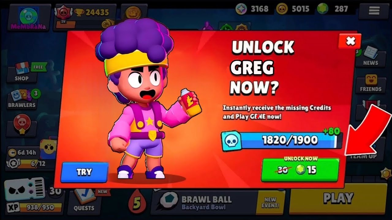 🔥UNLOCK NEW BRAWLER GREG! |RARE ACCOUNT🤯 FREE GIFTS🎁/brawl stars - YouTube