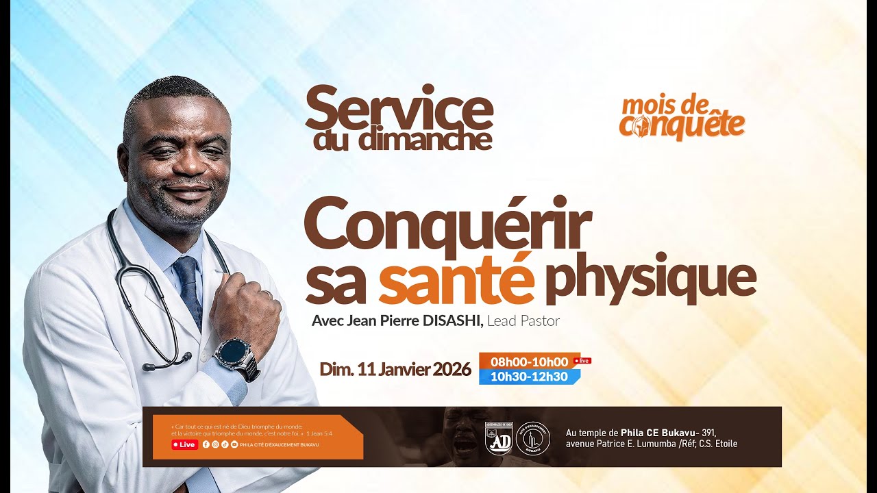 Service du Dimanche l Jean-Pierre DISASHI, Lead Pastor l Phila CE BKV ...