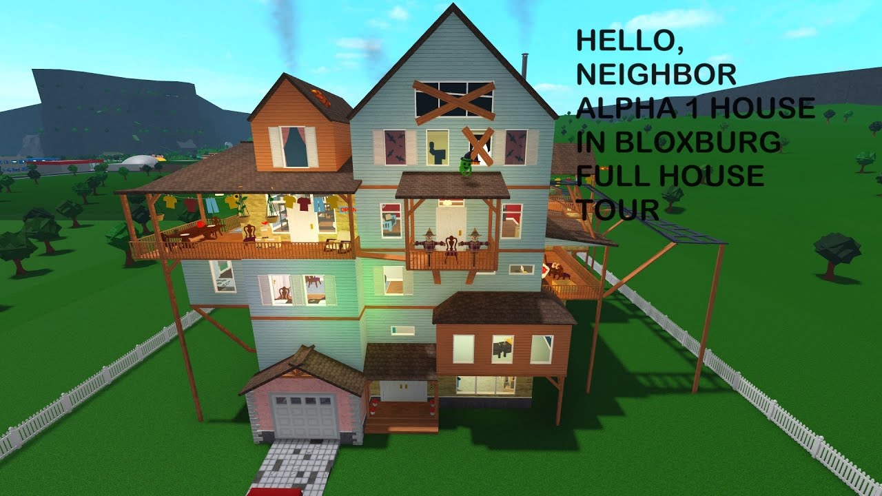 Hello Neighbor Alpha 1 House in Bloxburg House Tour (All Floors) - YouTube