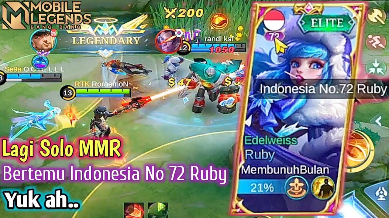 Edisi Valentine | Ketemu Indonesia Ruby Langsung Panen Legendary | Solo Rank | MLBB - YouTube