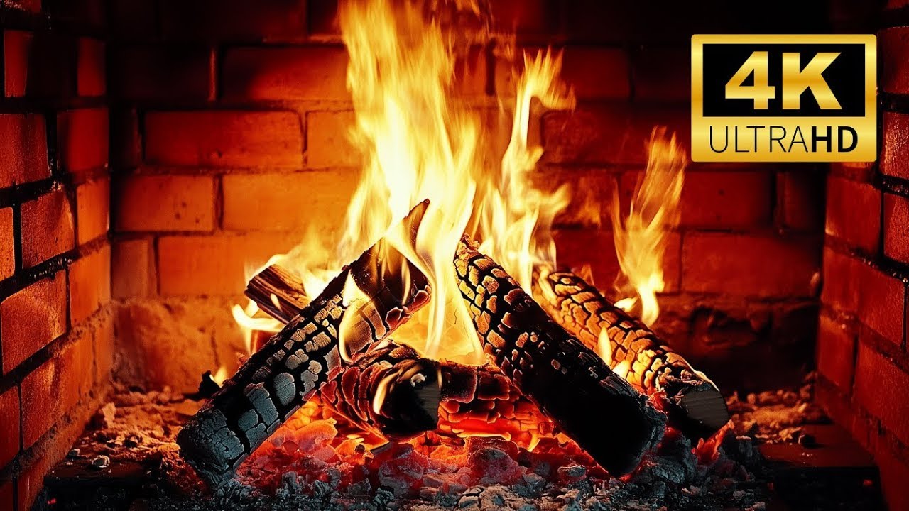 🔥 Cozy Fireplace 4K (12 HOURS). Fireplace video with Fire Sounds ...