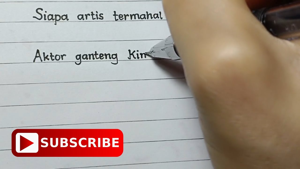Tulisan Tangan Bagus, Rapi, Indah, dan Bersih ~ Artis Termahal di Korea ...