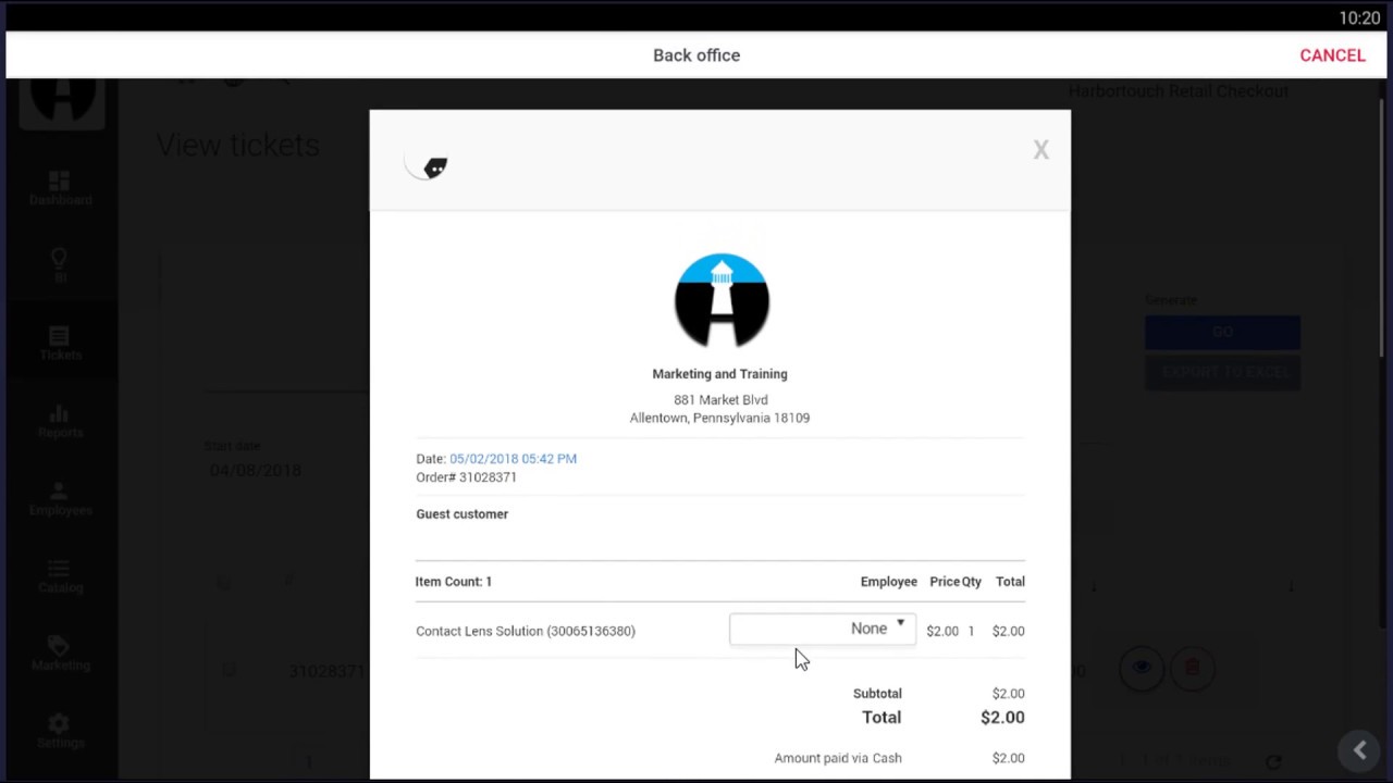 Harbortouch Shift 4 Retail POS " CHECKOUT " Full Stop Hospitality - YouTube