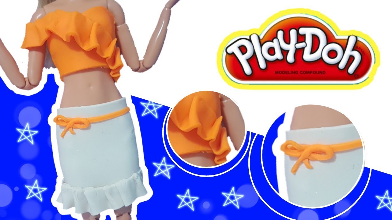 SUPER FASHION CLOTHES for BARBIE with PLAY DOH modeling clay. Barbie ...