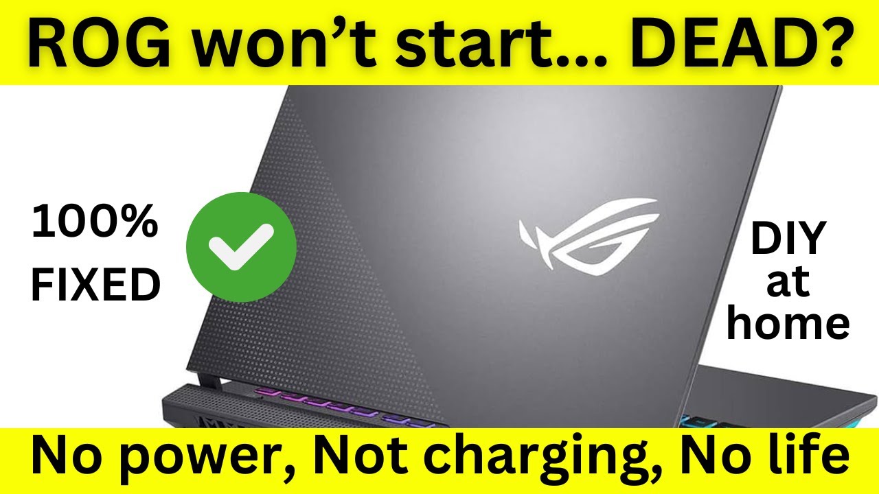asus rog laptop won't boot | laptop no power | Fixed #asus #rog - YouTube