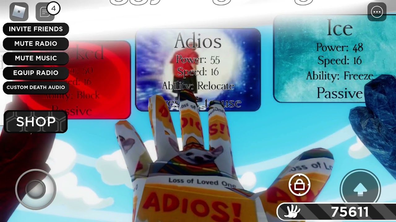 Using Adios Hand in Slap Battles! - YouTube