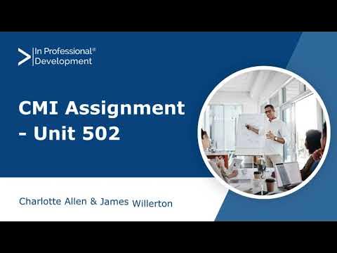 CMI Assignment Unit 502 - YouTube