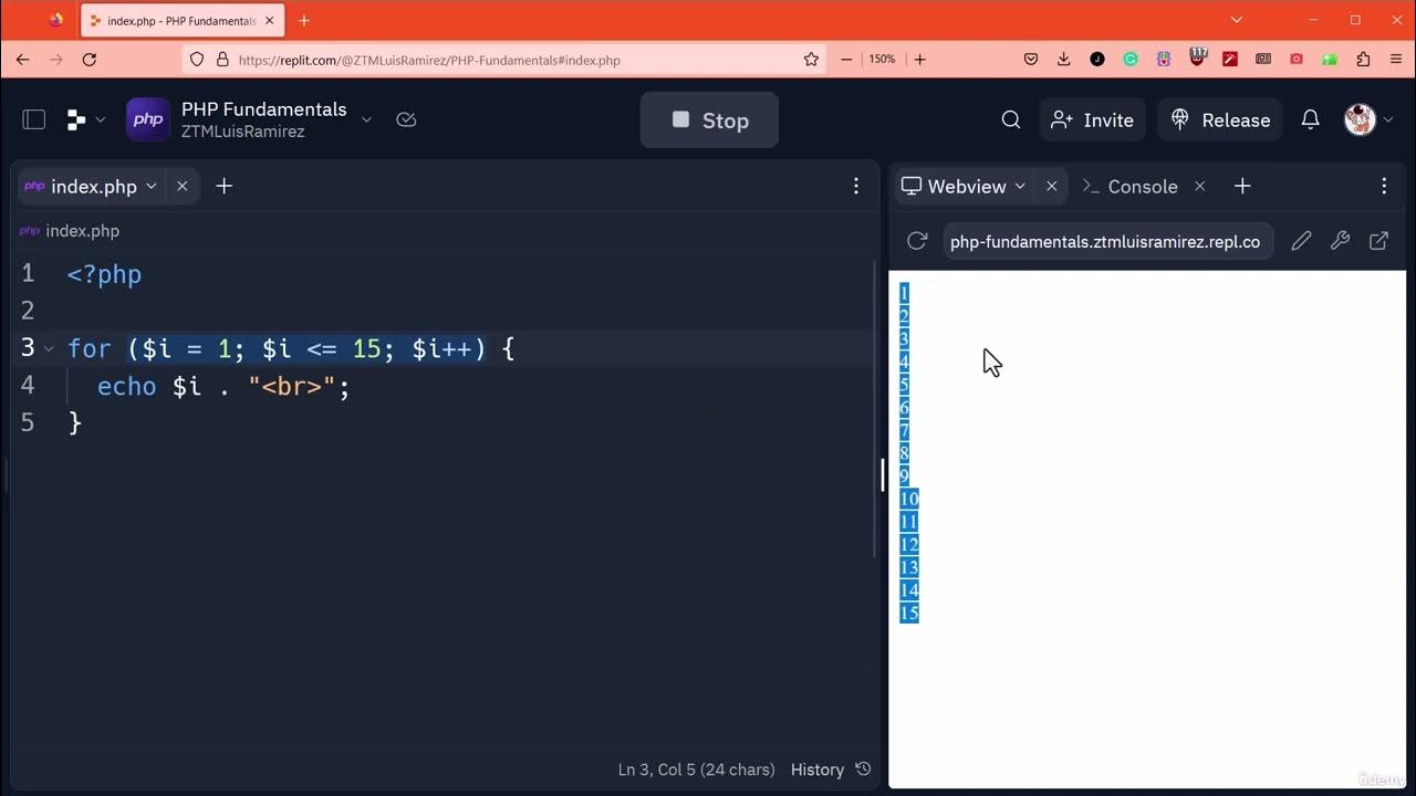 12. For Loop in PHP Explained | Complete Modern PHP Developer Course - YouTube