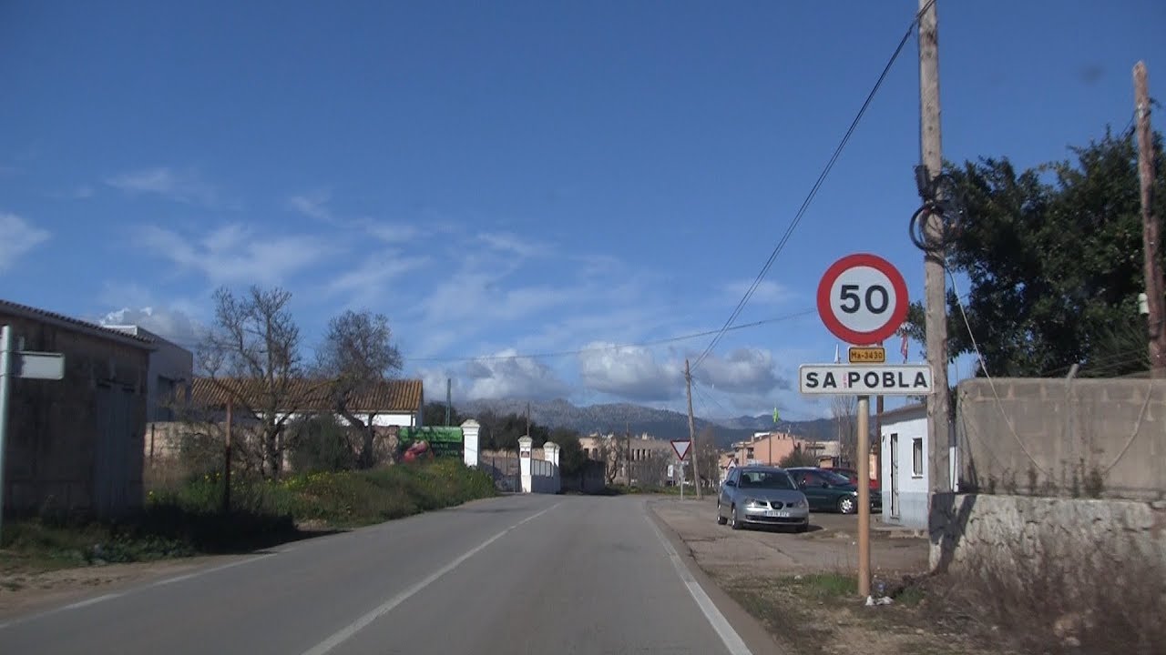 Sa Pobla, Mallorca, Ortsdurchfahrt - YouTube