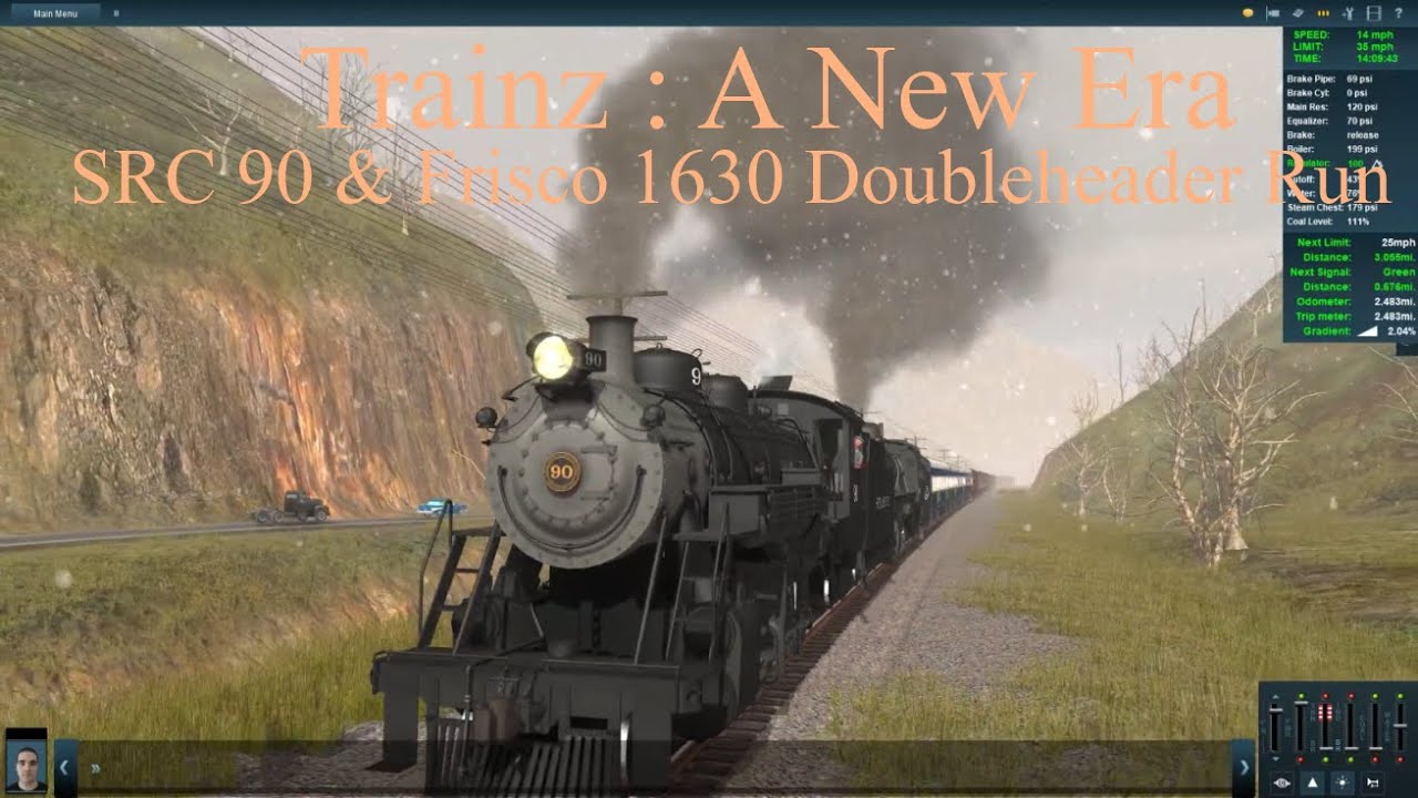 Trainz : A New Era SRC 90 & Frisco 1630 Doubleheader Run - YouTube