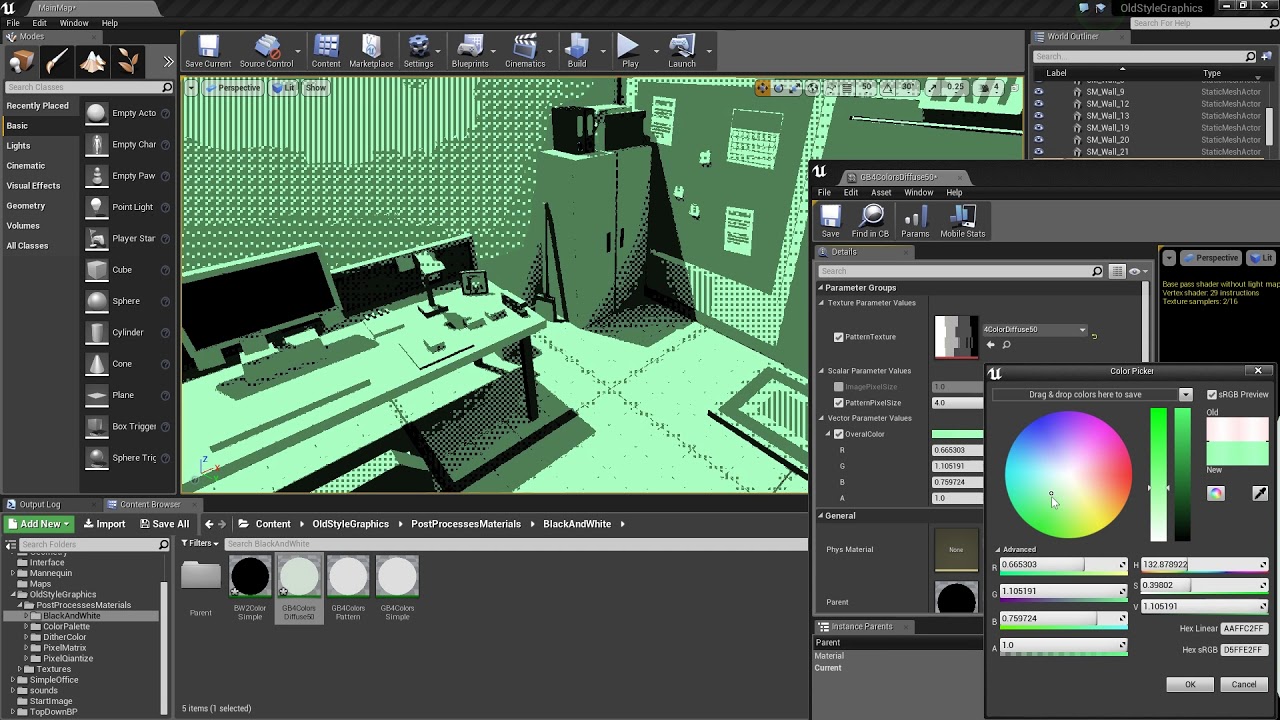 Old Style Graphics - Post Process Materials for UE4 - YouTube