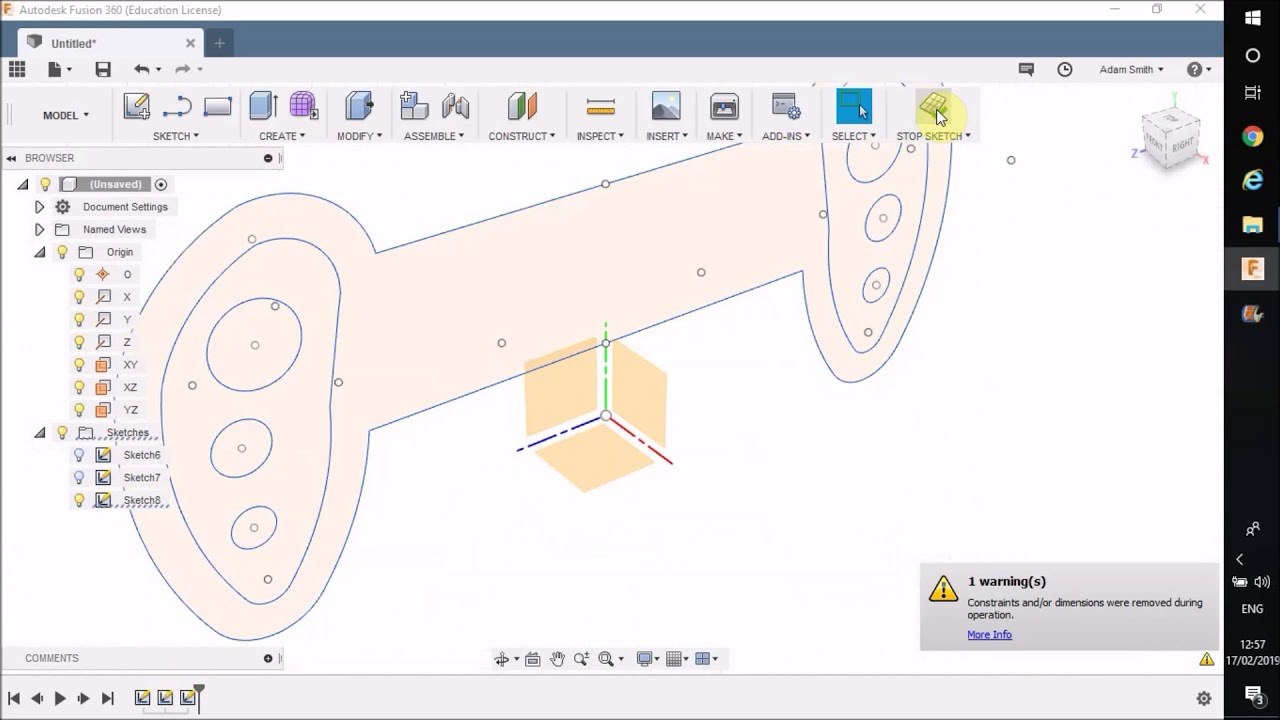 How to use Fusion360 Mirroring sketches and bodies - YouTube
