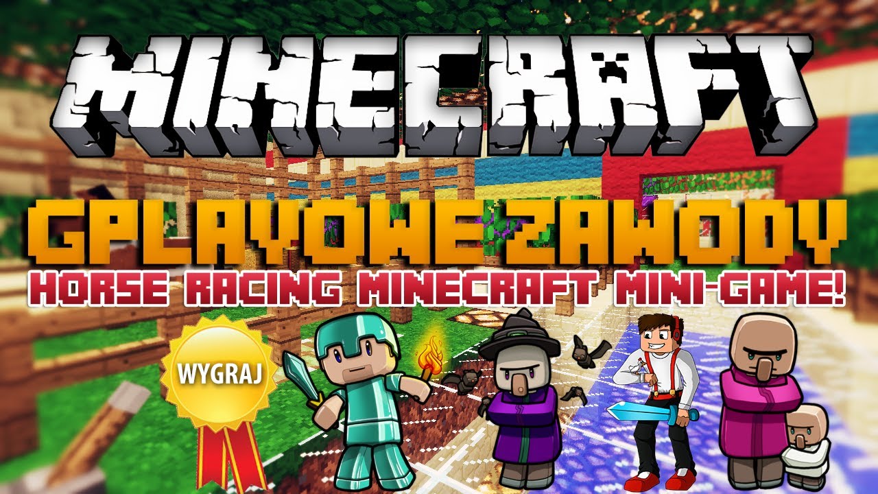 Minecraft: GPlayowe Zawody 9 - Horse Racing - Mini-Game! [+ Konkurs ...