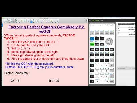 How to Factor the Difference of Two Squares Completely w GCF and the TI ...