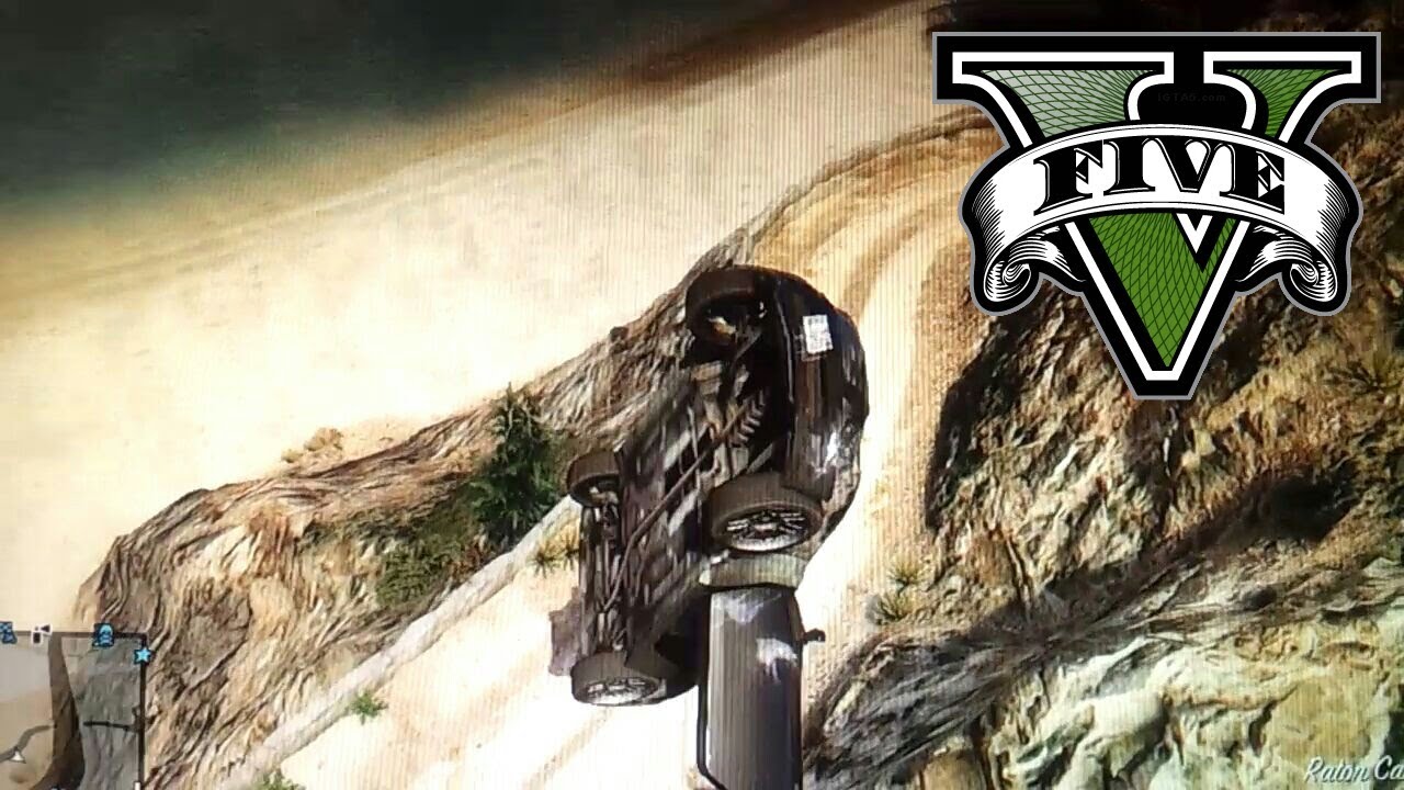 GTA 5 online jumping off a cliff - YouTube