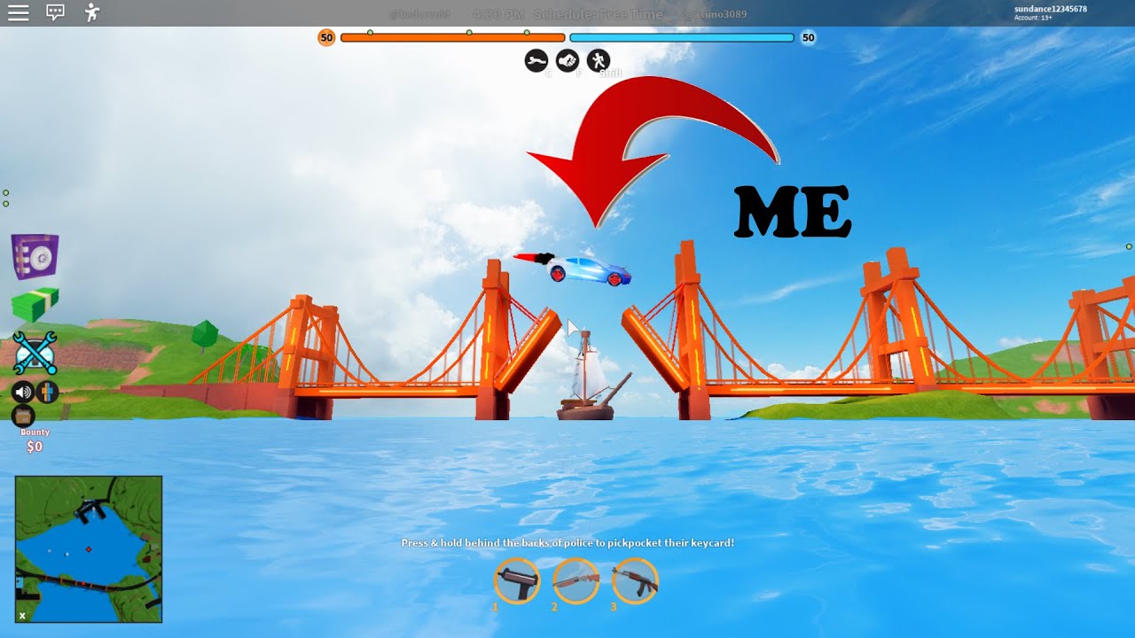 Jumping over DRAWBRIDGE!! | Roblox Jailbreak - YouTube