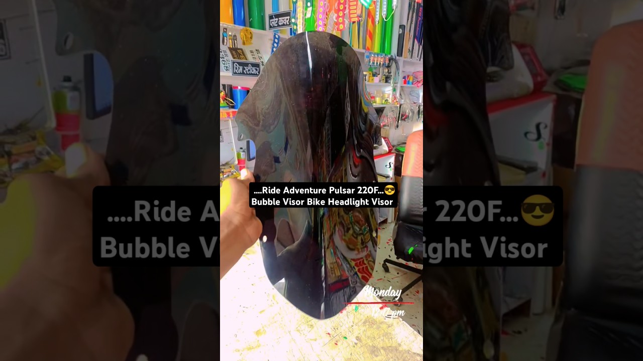 Ride Adventure Pulsar 220F Bubble Visor Bike Headlight Visor #pulsar220f #motivation - YouTube