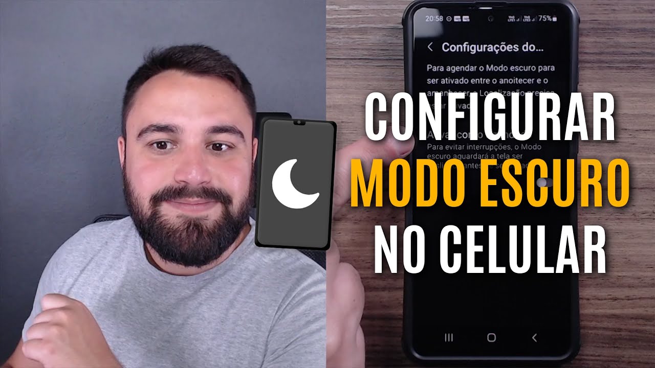 COMO CONFIGURAR O MODO ESCURO NO CELULAR - YouTube