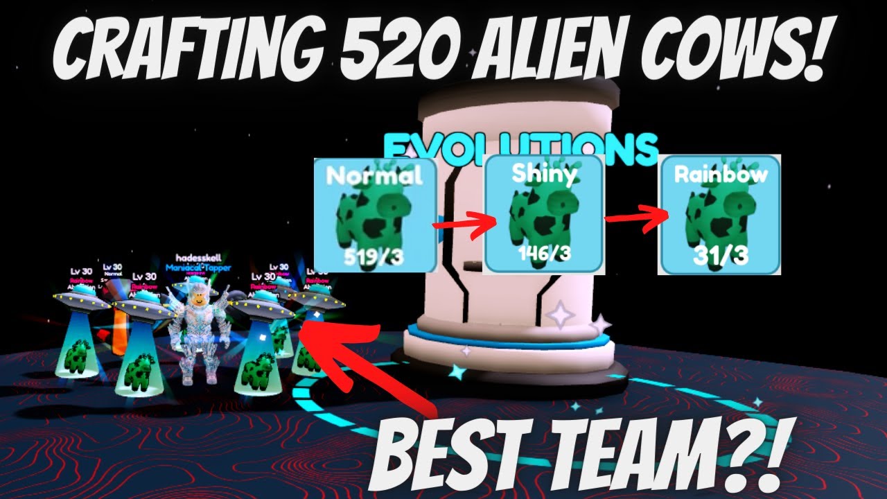 I EVOVLED 520 ALIEN COWS IN TAPPER SIMULATOR (ROBLOX) - YouTube