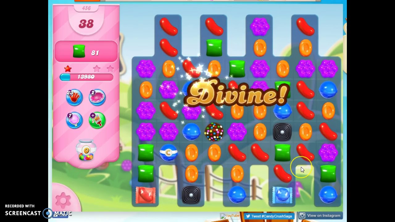 Candy Crush Level 456 Audio Talkthrough, 3 Stars 0 Boosters - YouTube