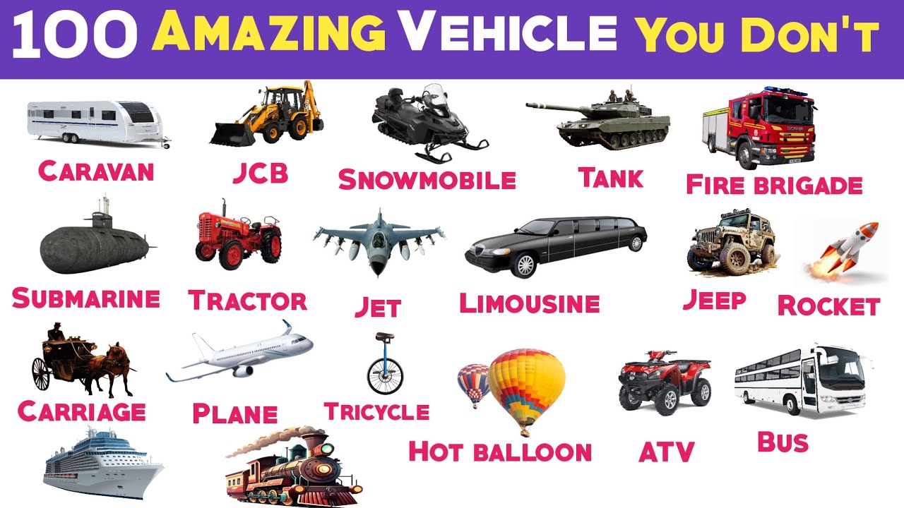 100 Vehicle you've never heard of 🤨 । Vehicle Name with pictures।# ...