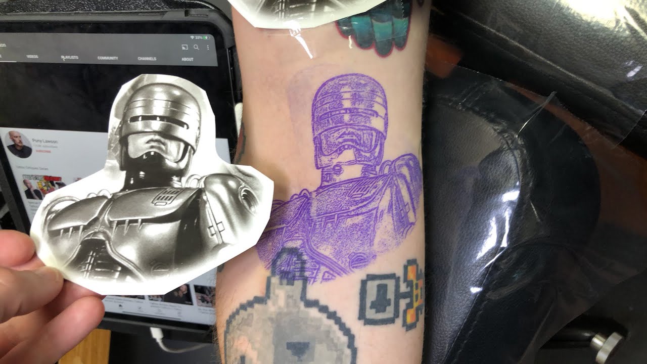 Robocop Leg Tattoos