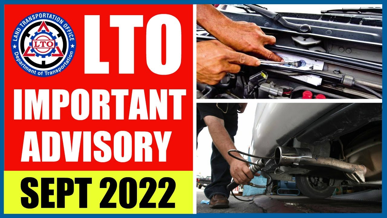 LTO IMPORTANT ADVISORY FOR SEPTEMBER 2022 - YouTube