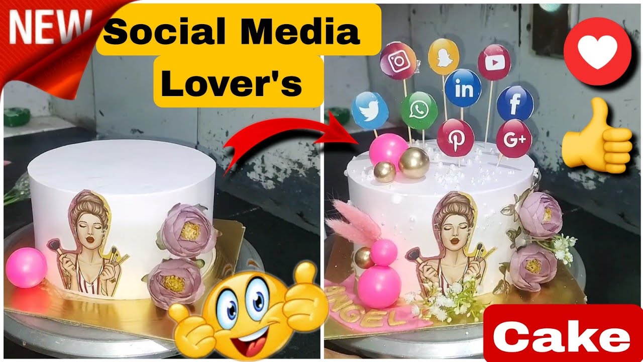Social Media Lover's Cake | Social Media Theme cake design | Girl ...