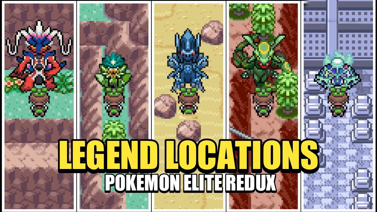 POKEMON ELITE REDUX 2.5 - ALL LEGENDARY & MYTHICAL LOCATIONS - YouTube