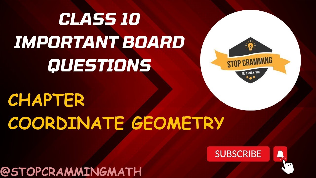 PYQ'S OF CHAPTER COORDINATE GEOMETRY CLASS 10 - YouTube