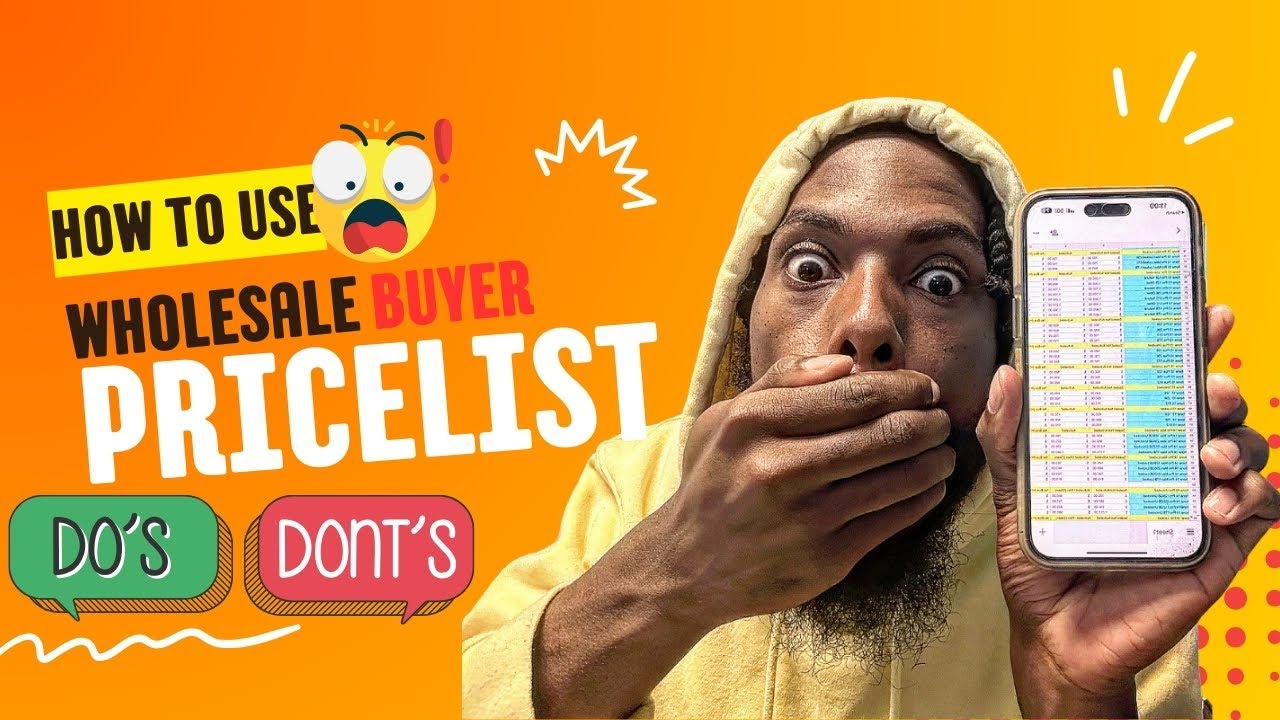 HOW TO USE A BUYERS PHONE FLIPPING PRICE LIST - YouTube