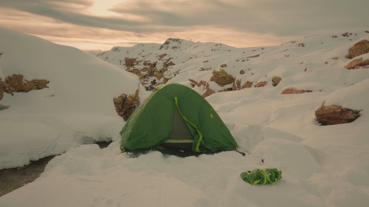 Camping in the Snow | Breathtaking Mountain Top Views - YouTube
