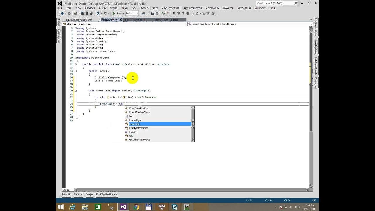 Laptrinhvb.net - Hướng dẫn sử dụng DocumentManager của DevExpress để làm MdiForm 2016 - YouTube