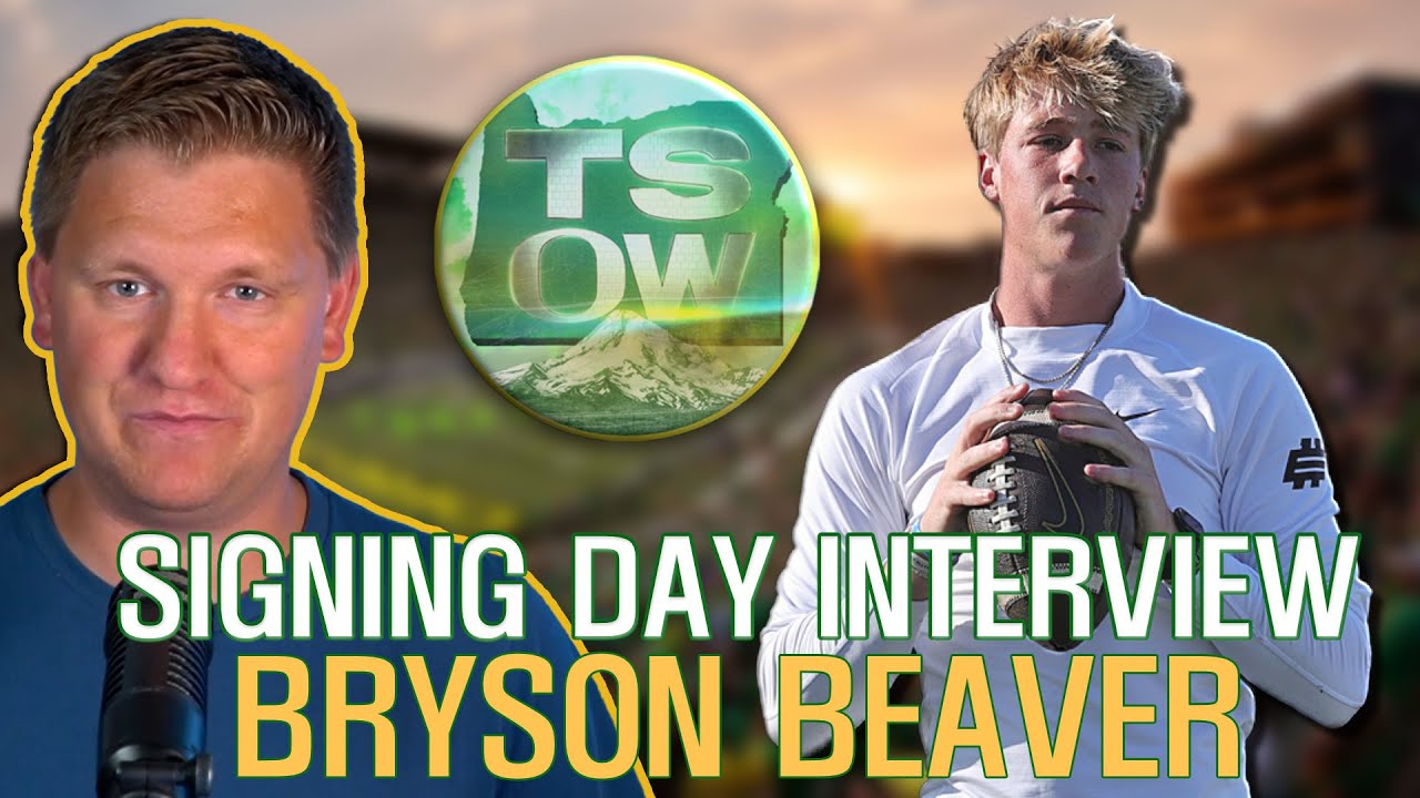 EARLY SIGNING DAY INTERVIEW - 4-Star QB Bryson Beaver SIGNS with Oregon ...