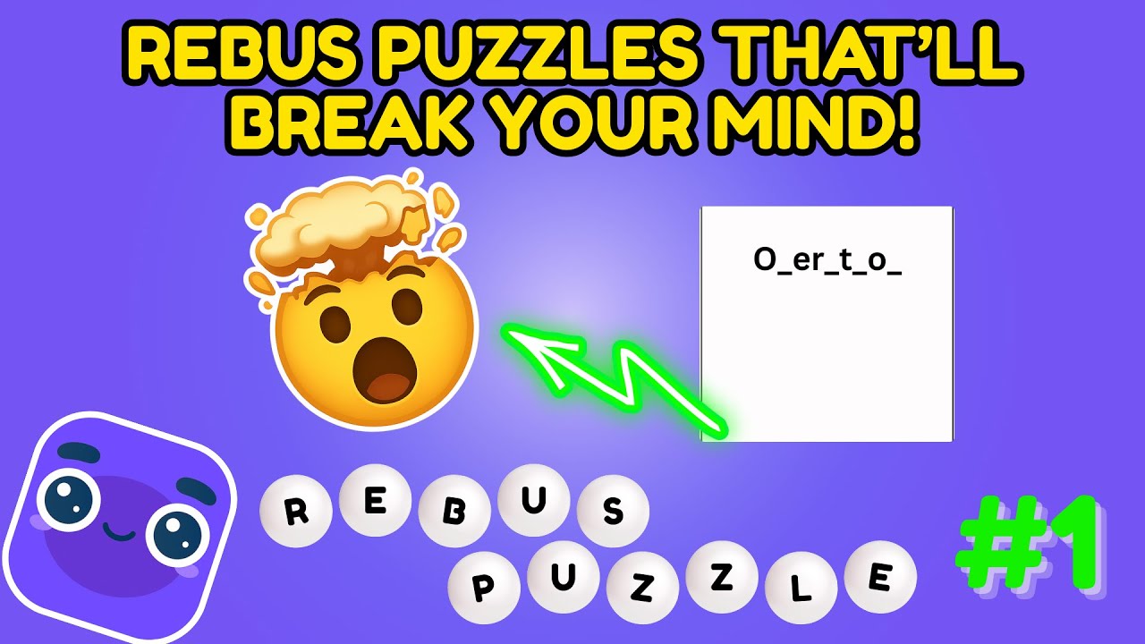 10 Rebus Puzzles + Dingbats (With Answers) | Say What You See! #1 - YouTube