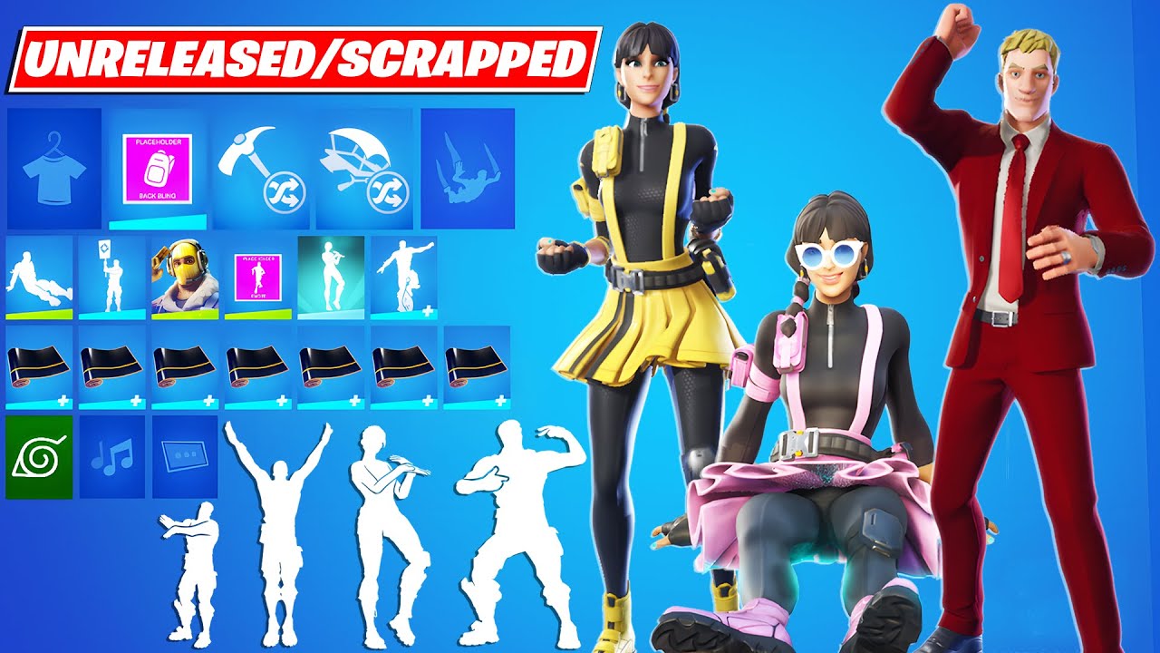 Unreleased & Scrapped Emotes! Fortnite - YouTube