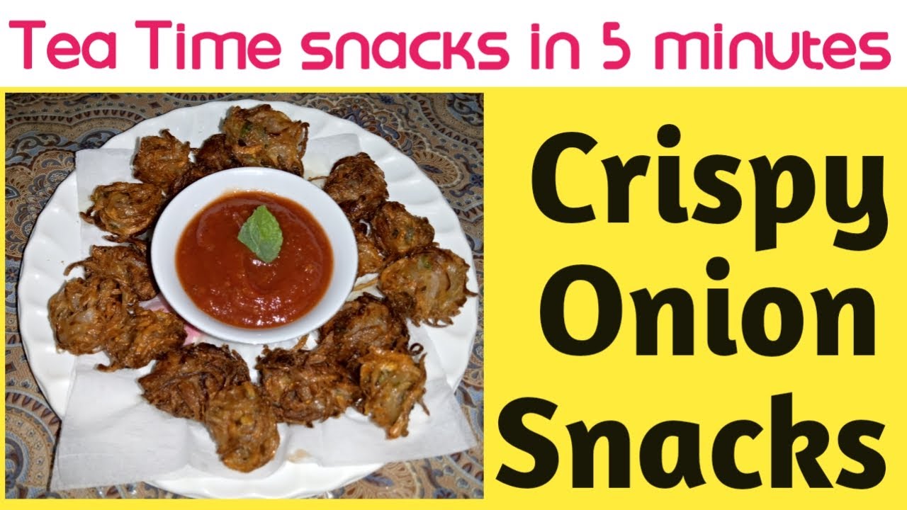 Onion snacks recepie | Tea time snacks |Crispy Onion pakoda | Easy ...