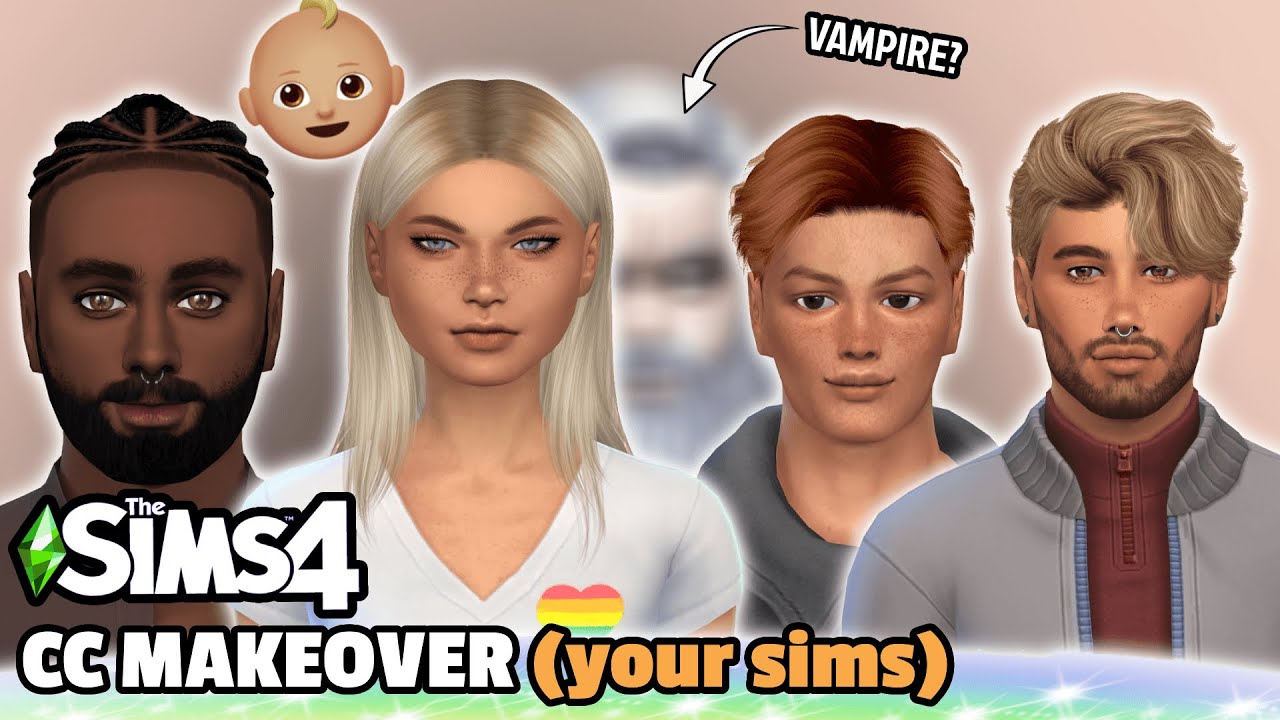 CC Makeover on YOUR Sims!👶🏼 (CAS) | Tazkabaz - YouTube