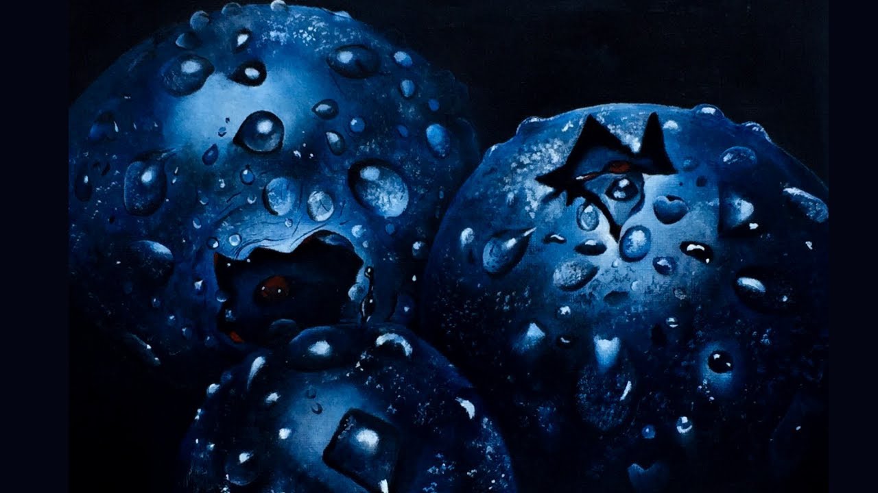 PERFECT Acrylic Painting Results with Blueberries - YouTube