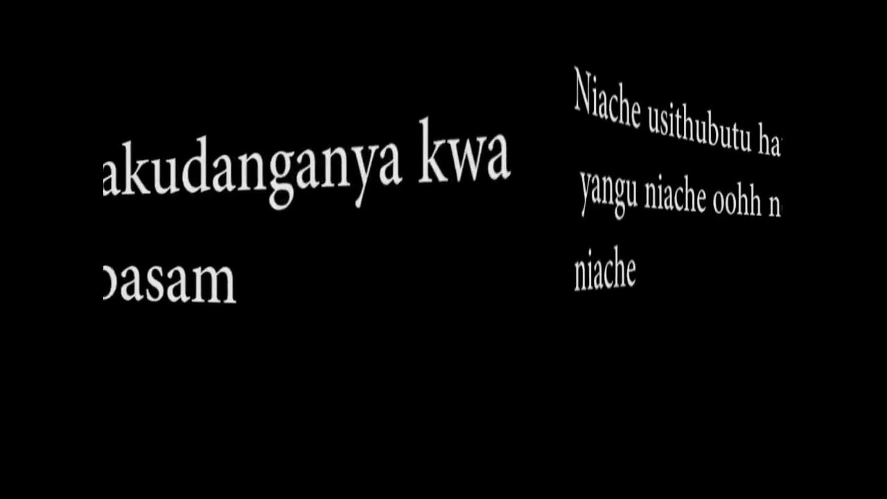 Diamond Platnumz Niache Lyrics - YouTube