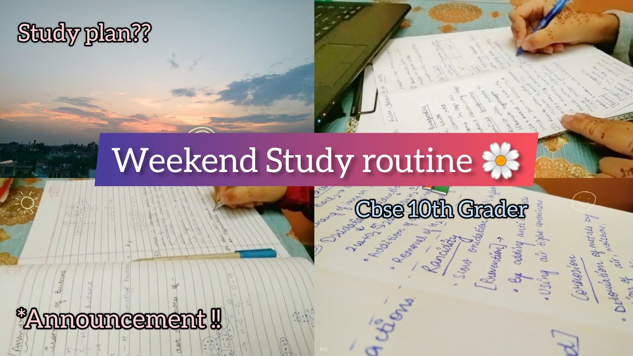 Study with me : weekend Study routine 📚|CBSE 10th grader | Priyanshi ...