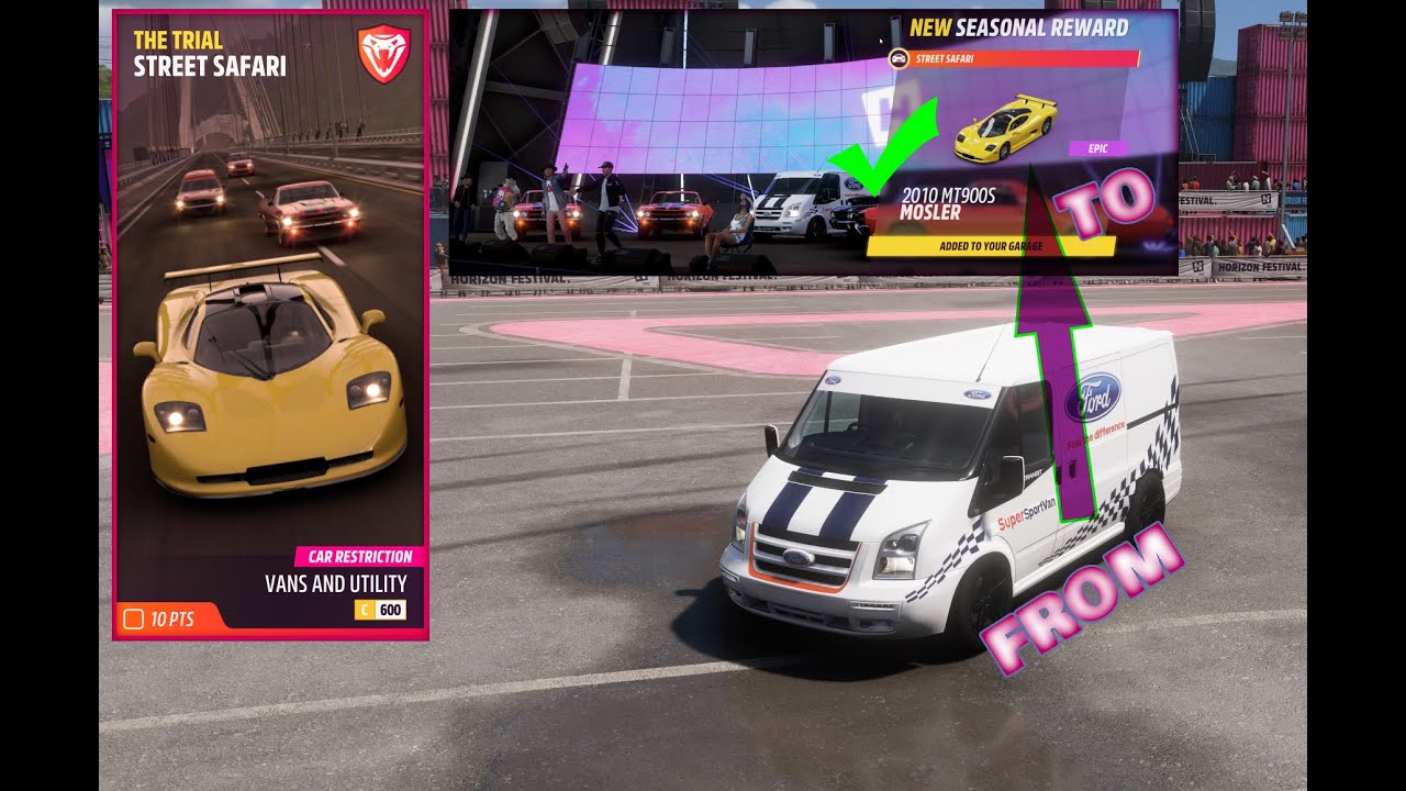 FH5 Ford Transit Team Win Tuning Car Street Race The Trial Street ...