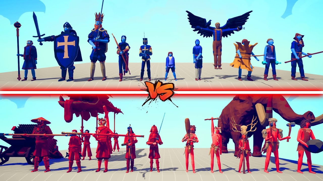 DYNASTY + TRIBAL TEAM VS MEDIEVAL + FARMER TEAM | TABS - Totally ...